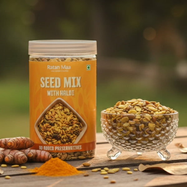 Seed Mix with Haldi (Roasted & Salted) – Ratan Maa